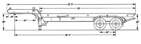 Mini Rolloff trailer | Drop Deck trailer