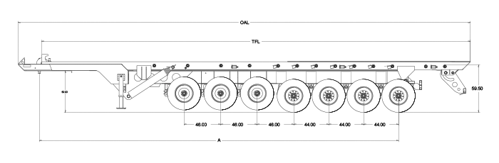 Multi-Axle Roll off trailer | Six Axle, Seven Axle, Eight Axle